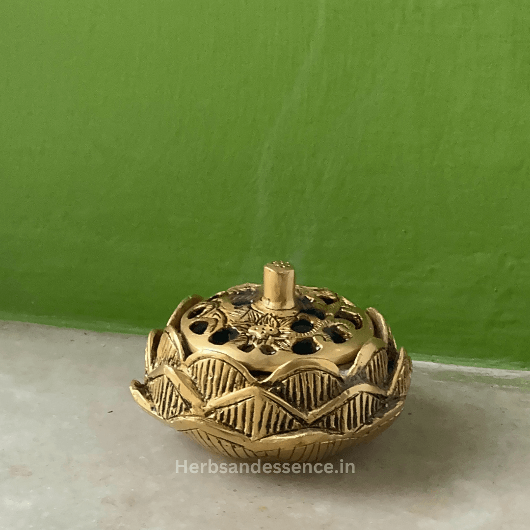 Lotus Brass Dhoop Dhani – Herbsandessence.in